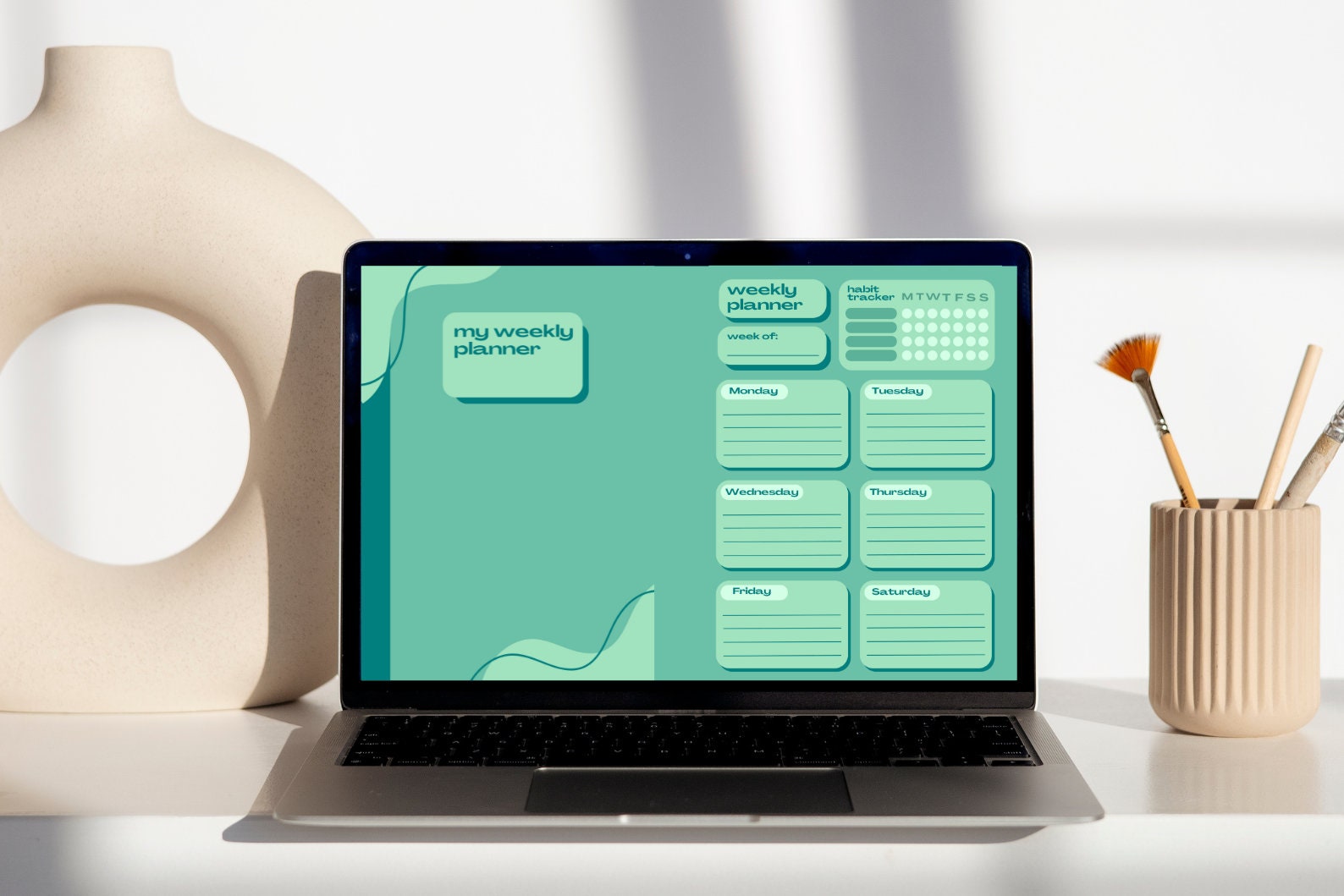 Digital + Weekly Planner BUNDLE, Productive Organization Journal ...