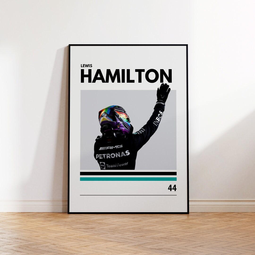 Lewis Hamilton Poster, Mercedes F1, F1 Poster, Formula 1 Poster ...