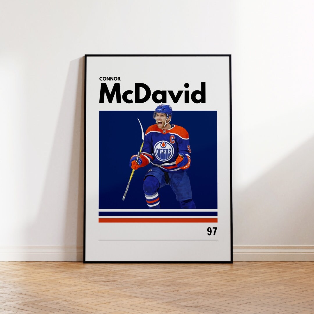 Connor Mcdavid Poster, Edmonton Oilers, NHL Poster, Hockey Poster ...