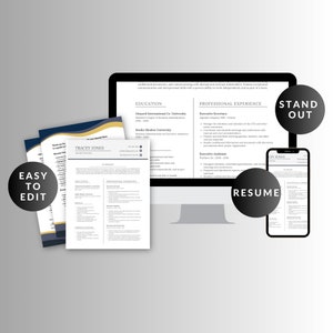 Executive Secretary Gray and White Simple Clean Resume Template ...