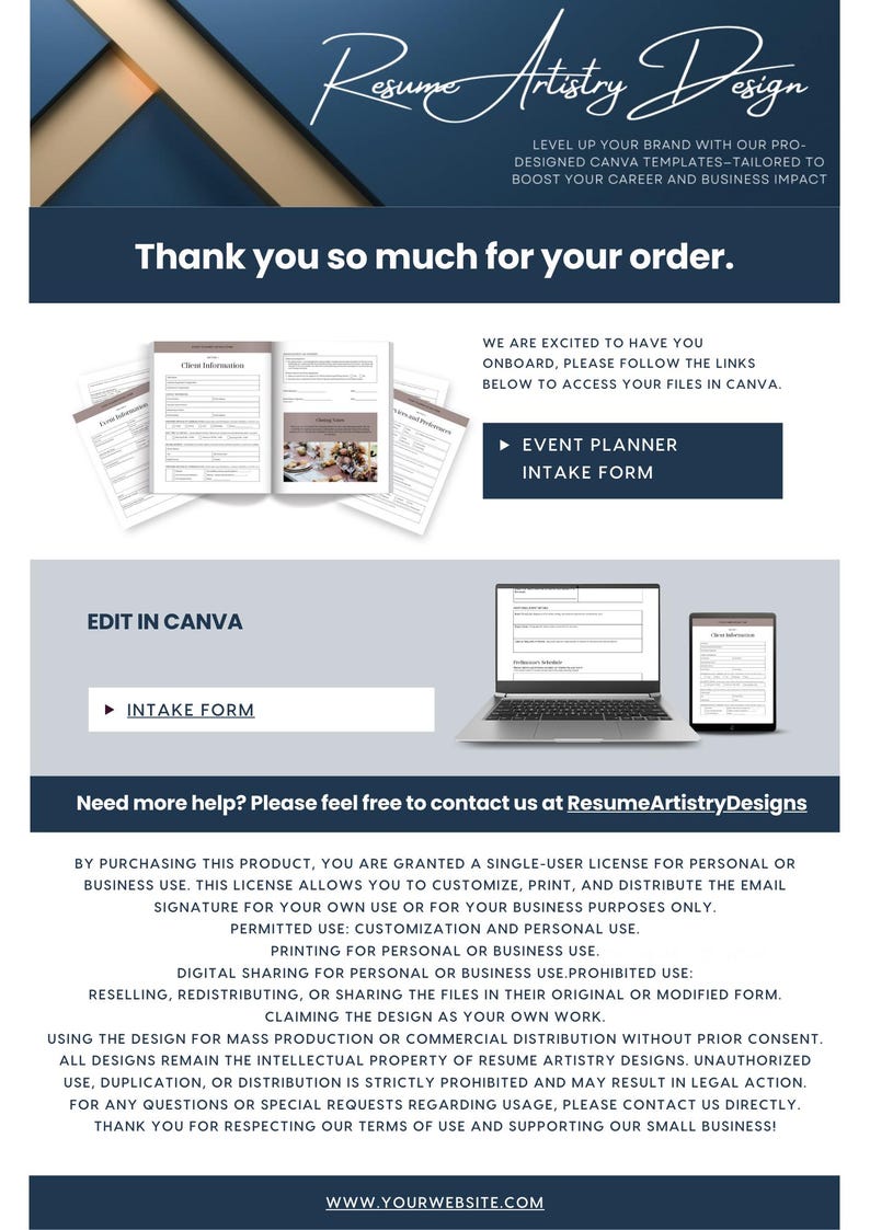 Editable Event Planning Intake Form | Canva Template | Client ...