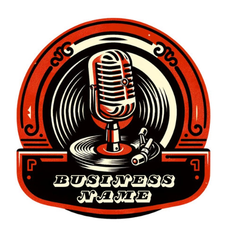 Editable Vintage-style Logo | Instant Logo | Bold Record Shop Logo ...