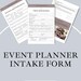 Editable Event Planning Intake Form | Canva Template | Client ...