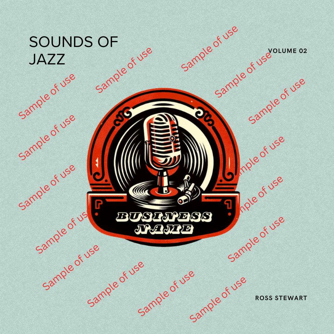 Editable Vintage-style Logo | Instant Logo | Bold Record Shop Logo ...