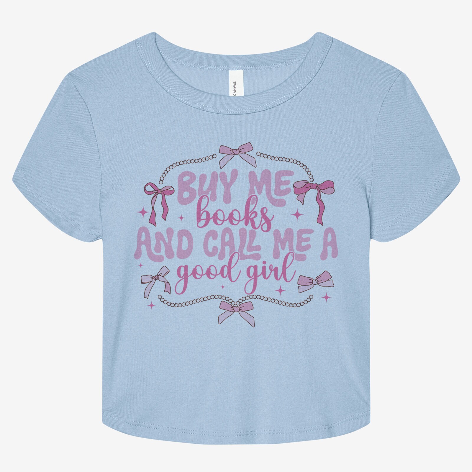 Books and Call Me Good Girl Baby Tee, Cute Soft Girl Baby Fit Shirt ...
