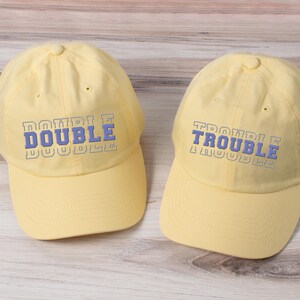 Double Trouble Duo Matching Embroidered Dad Hats | Coordinating Best ...
