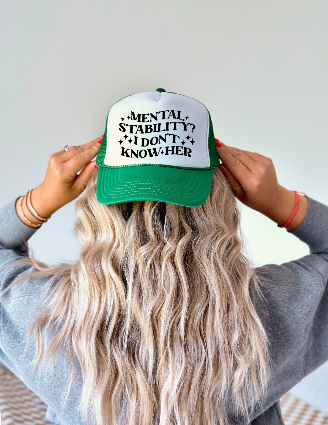 Mental Stability I Don't Know Her Trucker Cap, Cute Women's Trucker Hat ...