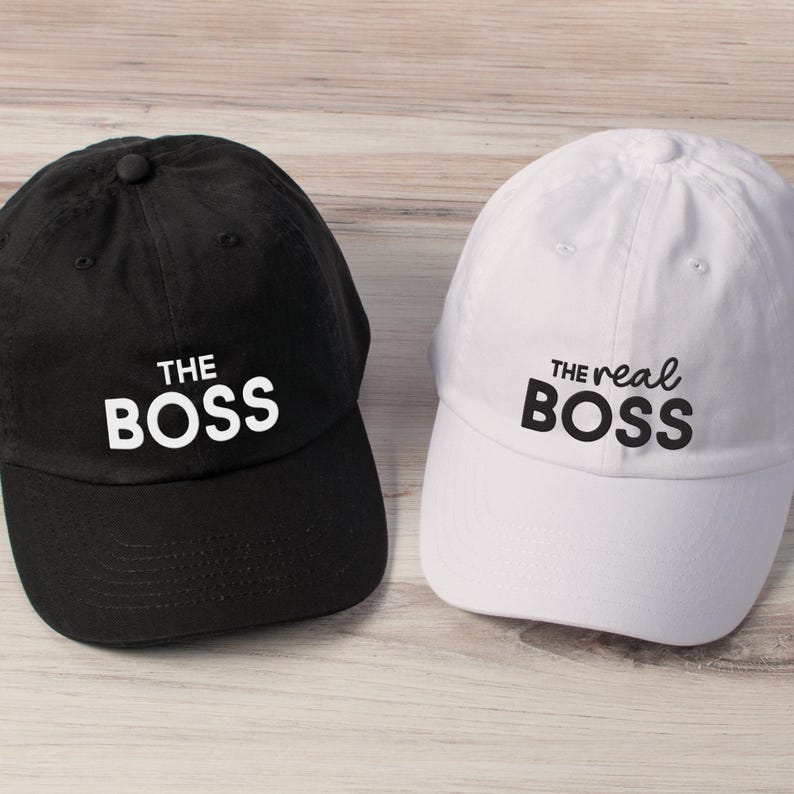 The Boss & the Real Boss Duo Matching Couples Embroidered Dad Hats ...