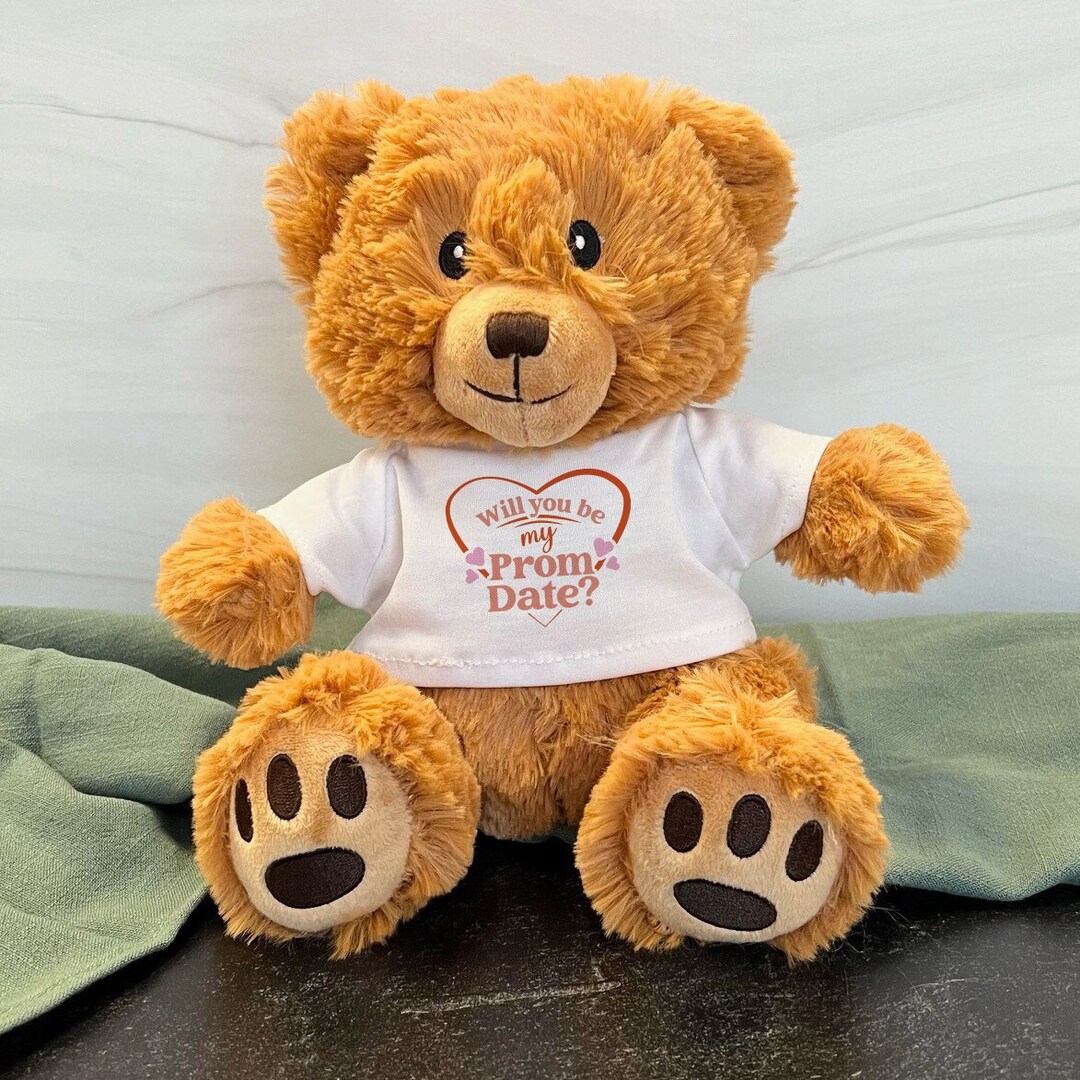 Will You Be My Prom Date Stuffed Bear, Cute Prom Gift Present Stuffed ...