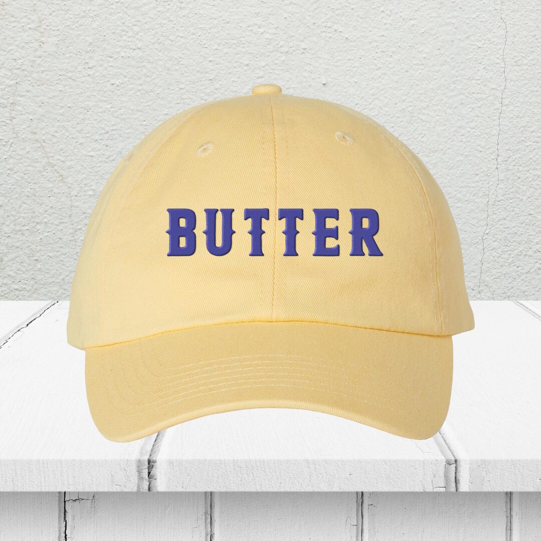 Butter Embroidered Dad Hat, Funny Foodie Baseball Cap, Foodie Hat ...