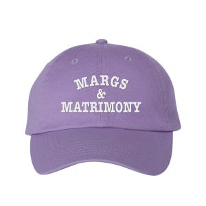 Margs and Matrimony Embroidered Dad Hat, Cute Bachelorette Women's Dad ...