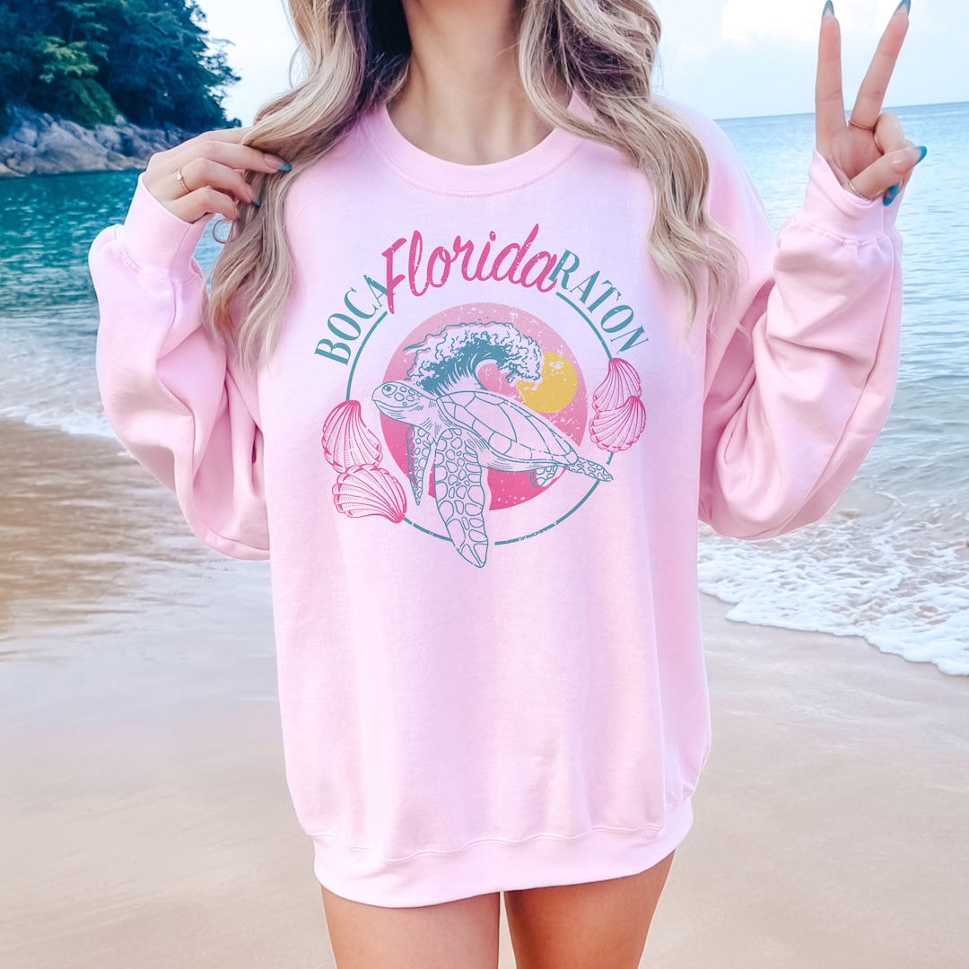 Vacation Boca Raton Florida Unisex Crewneck Sweatshirt, Retro Florida ...