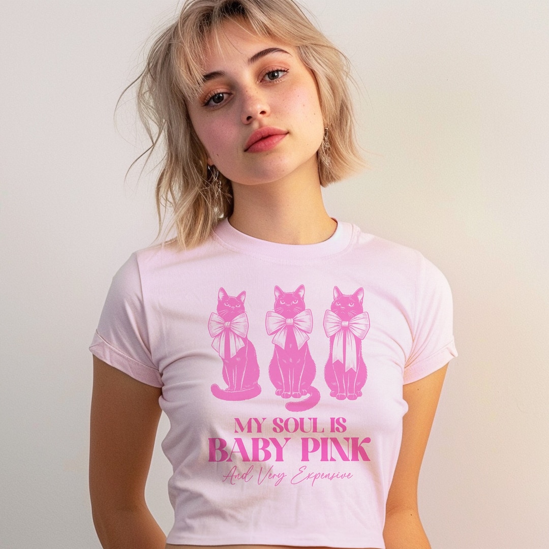 My Soul is Baby Pink Baby Tee, Cute Soft Girl Baby Fit Shirt, Baby Crop ...