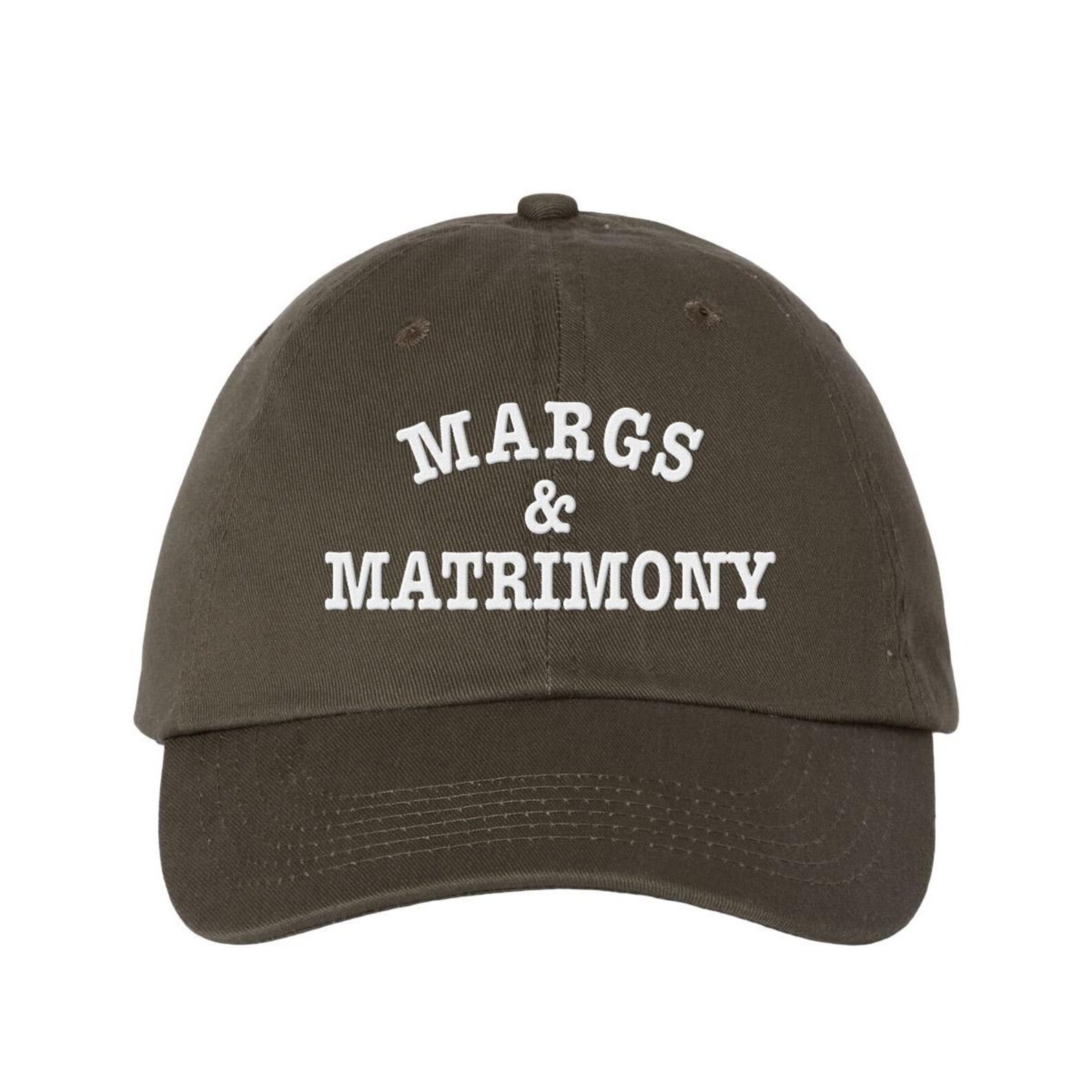 Margs and Matrimony Embroidered Dad Hat, Cute Bachelorette Women's Dad ...