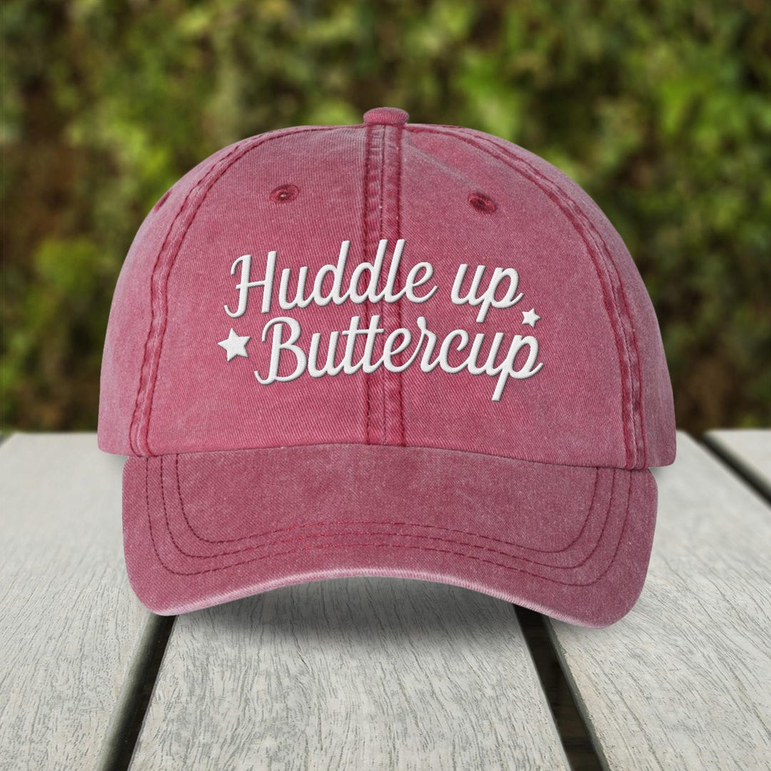 Huddle up Buttercup Pigment Dyed Hat, Sporty Tailgating Hat, Cute ...