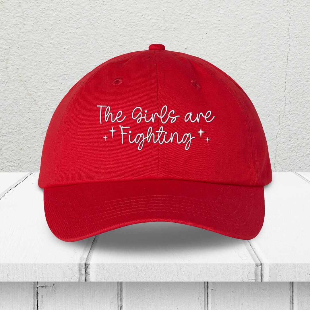 The Girls Are Fighting Embroidered Dad Hat, Funny Anti-trump Elon Cap ...