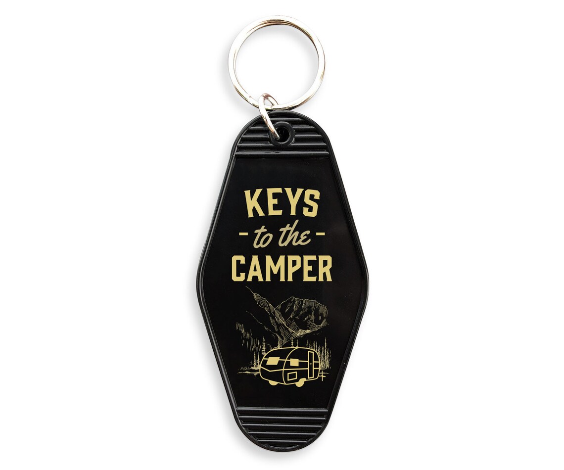 Keys to the Camper Motel Keychain, Cute Retro Style Keychain Gift ...