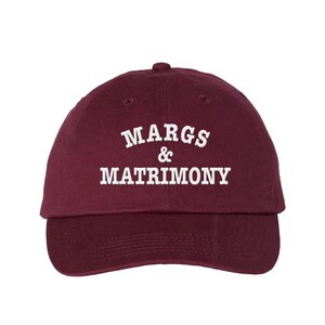 Margs and Matrimony Embroidered Dad Hat, Cute Bachelorette Women's Dad ...