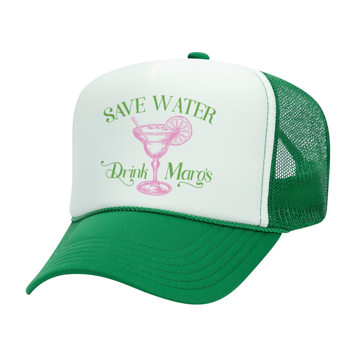 Save Water Drink Margs Trucker Cap, Cute Women's Trucker Hat Margarita ...