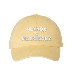 Margs and Matrimony Embroidered Dad Hat, Cute Bachelorette Women's Dad ...
