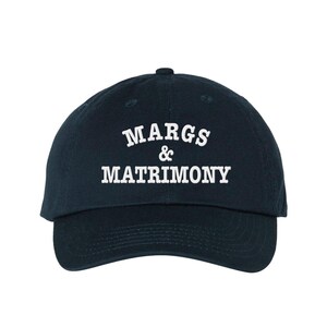 Margs and Matrimony Embroidered Dad Hat, Cute Bachelorette Women's Dad ...