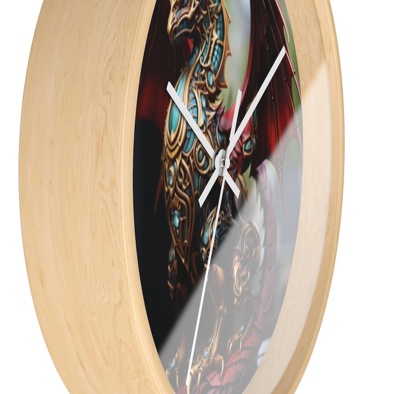 Blue Dragon Wall Clock Red Dragon Clock Crimson Dragon Wall Clock Blue ...