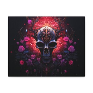 Pink Skull Canvas Gallery Wraps - Etsy