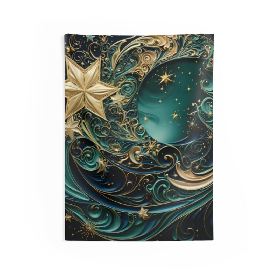 Emerald Star Luster Indoor Wall Tapestries - Etsy