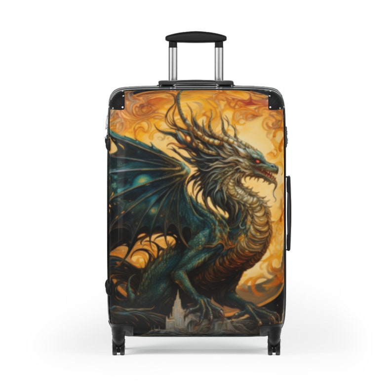 Green Fire Dragon Suitcase - Etsy