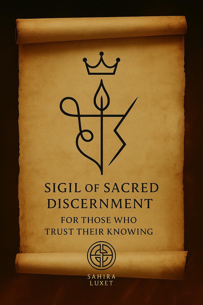 Sigil of Sacred Discernment | “the Throne Knows” | Digital Ritual Art ...