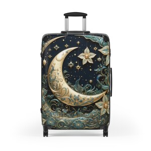 Gold Crescent Moon Suitcase - Etsy