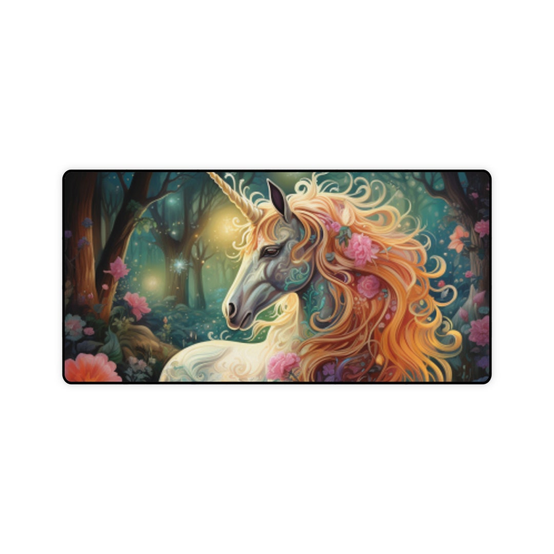 Rainbow Unicorn Desk Mat Unicorn Mat Unicorn Desk Mat Rainbow Unicorn ...