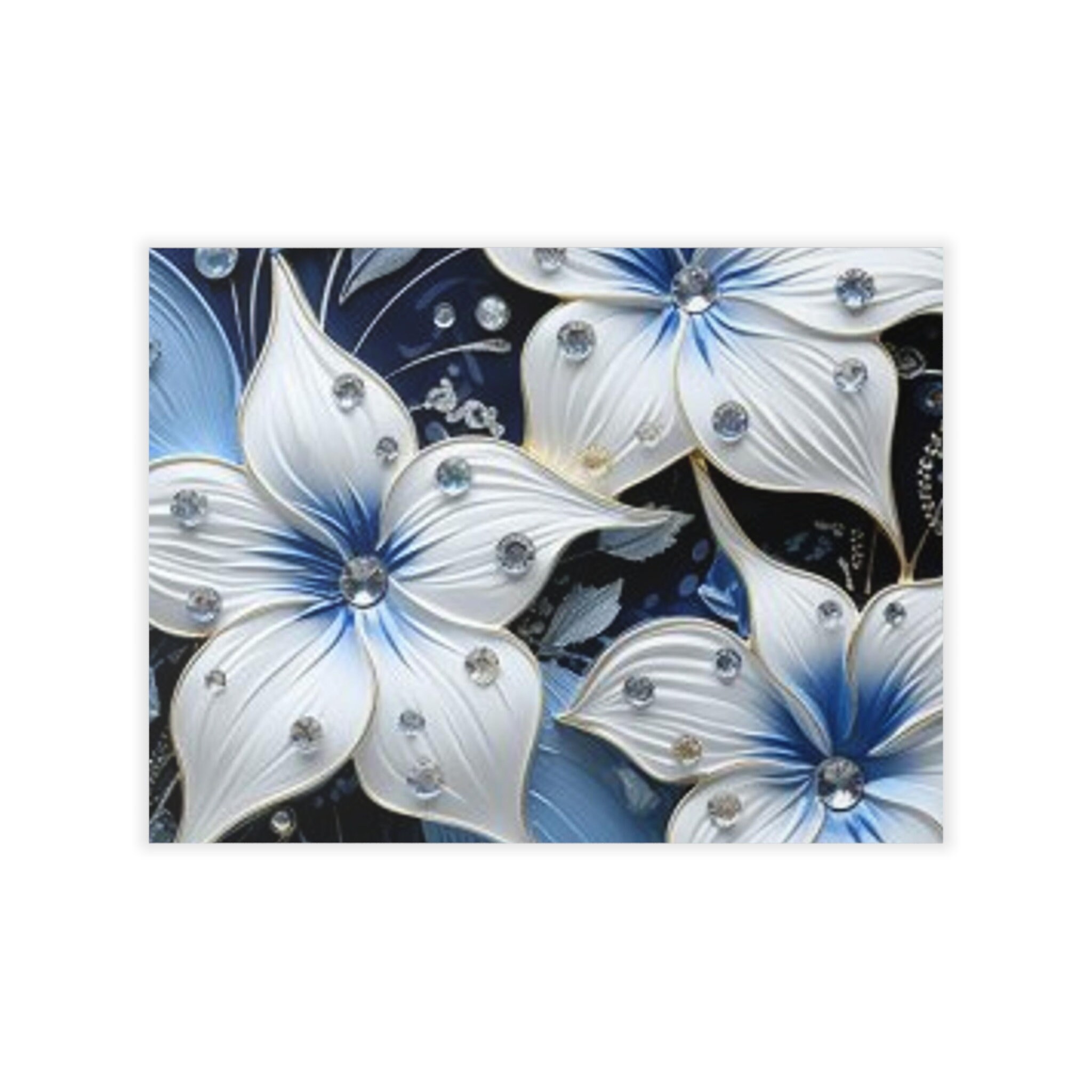 White & Blue Morning Glory Wall Decals - Etsy