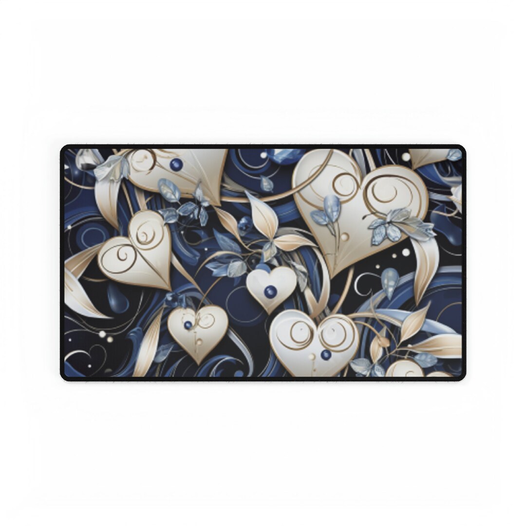Ivory Hearts Desk Mats - Etsy