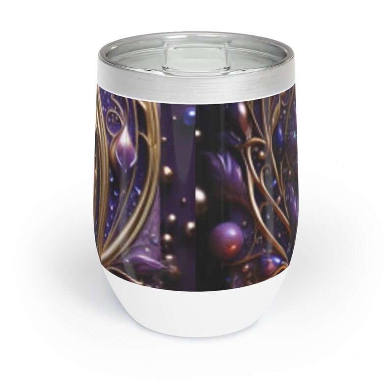 Purple Scroll Chill Wine Tumbler - Etsy