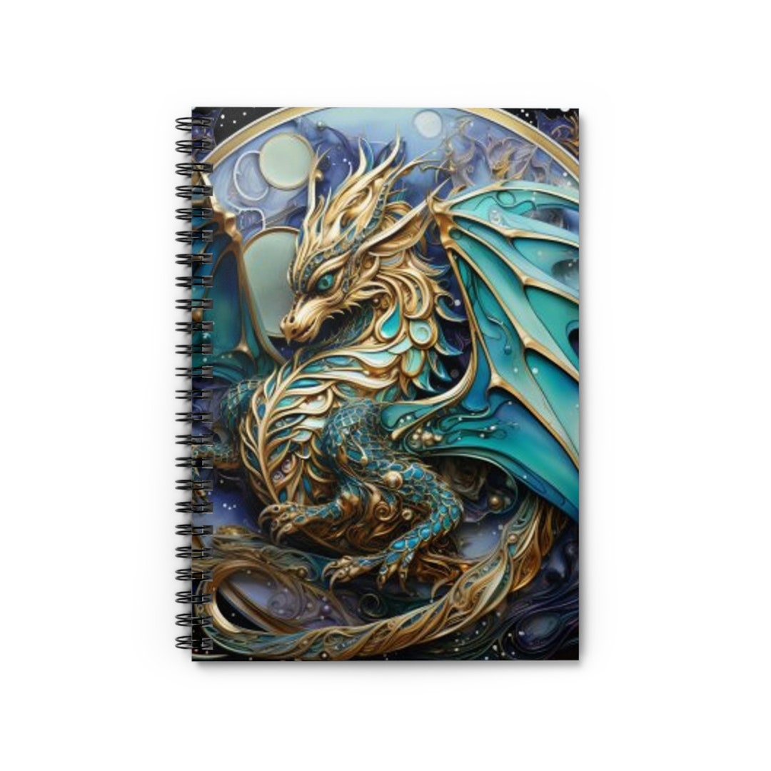 Emerald Dragon Spiral Notebook - Ruled Line - Etsy