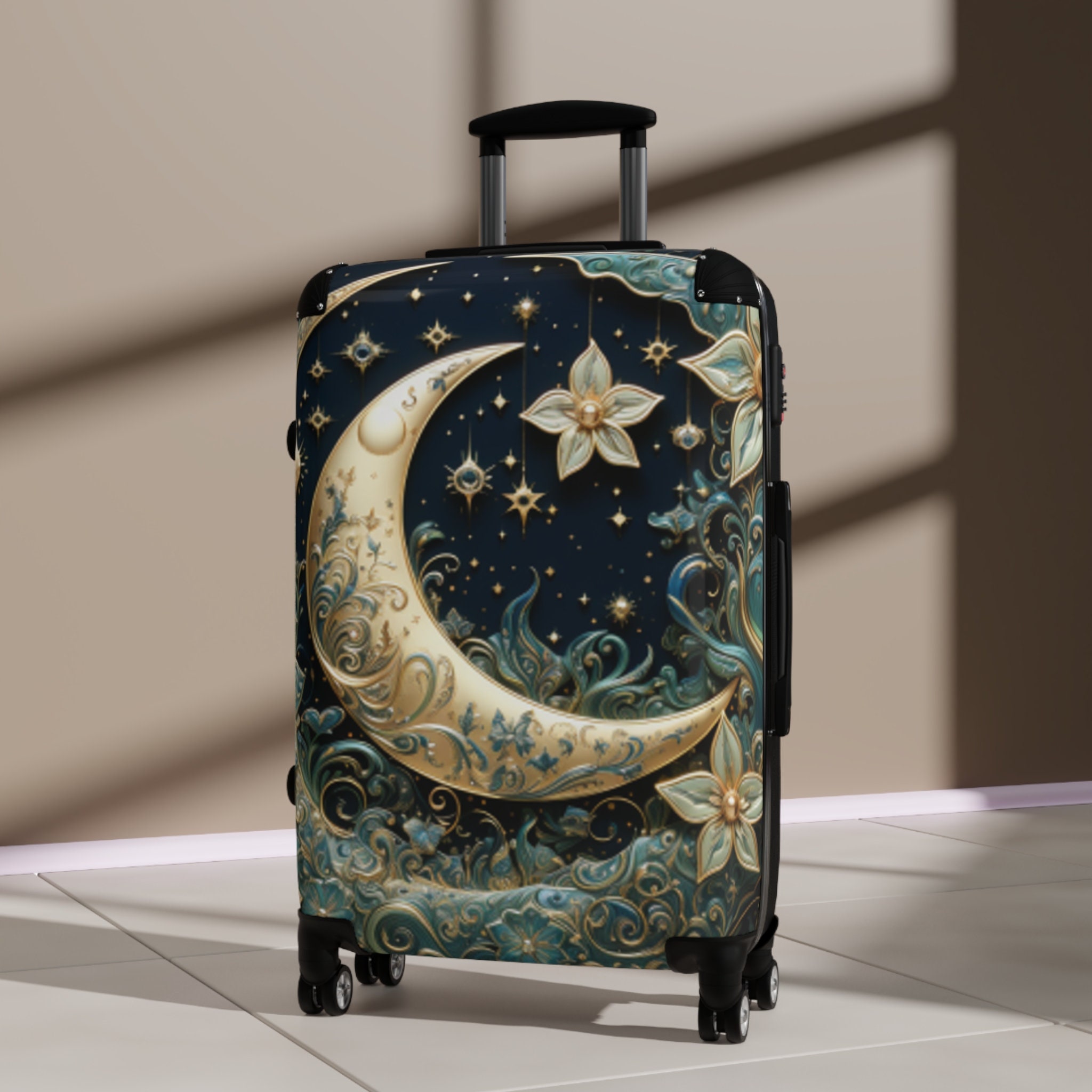 Gold Crescent Moon Suitcase - Etsy