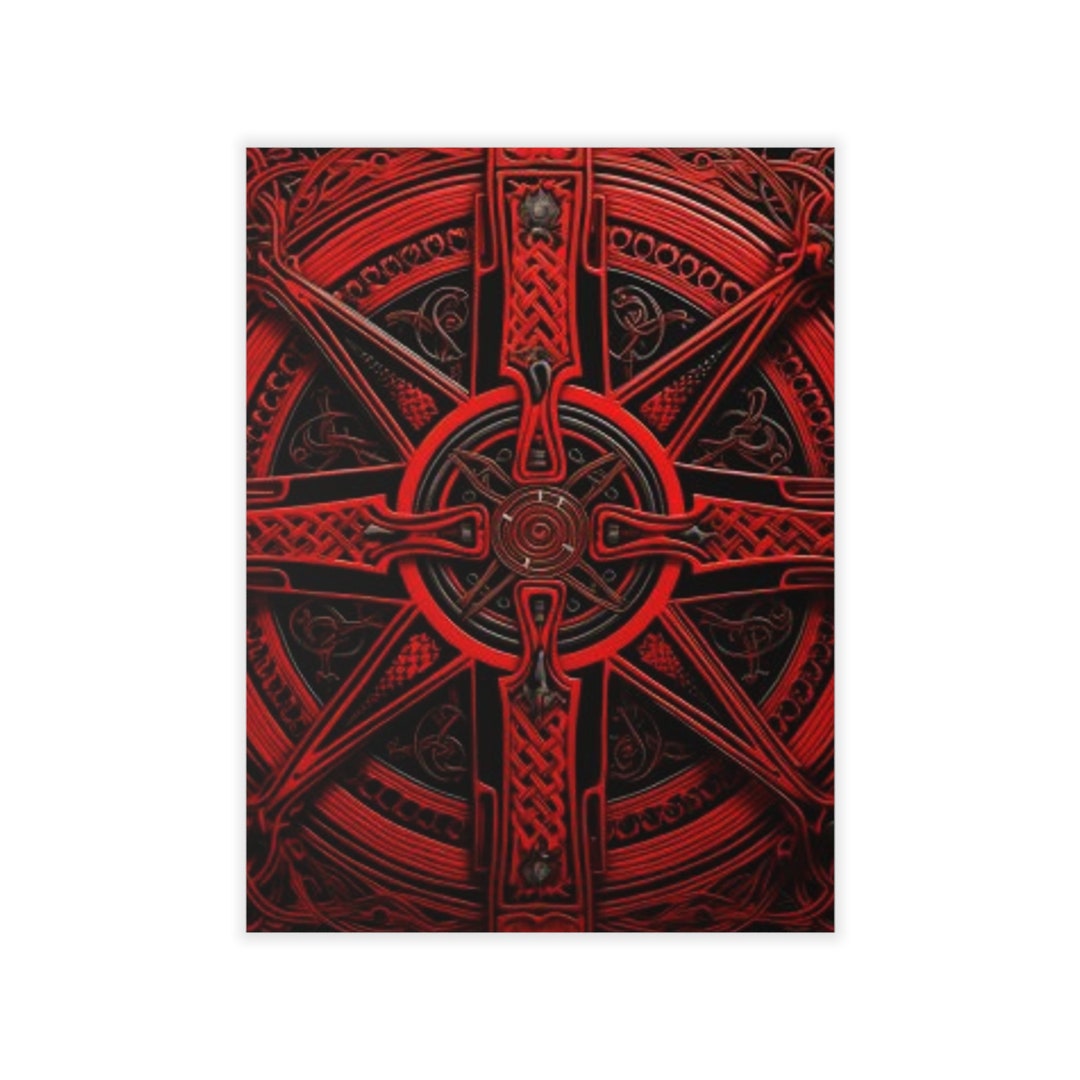 Red & Black Scroll Wall Decals - Etsy