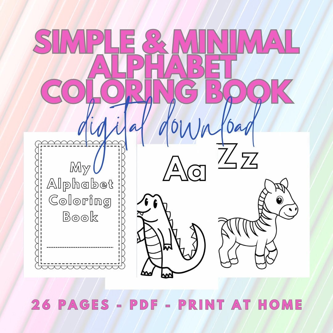 Kids Coloring Book Simple Minimal for Kids Kindergarten Pre K Learning ...