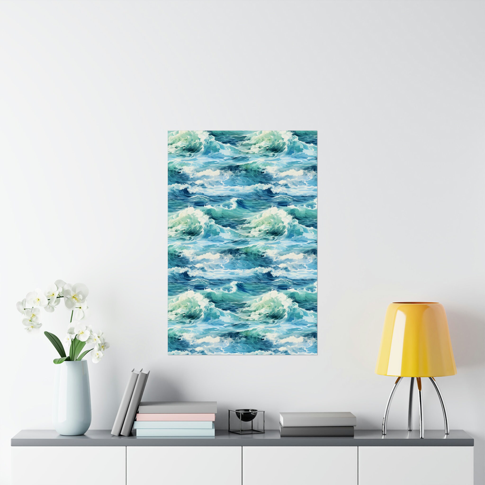 Blue Waves Background Water Waves Ocean Waves Background Digital Paper ...