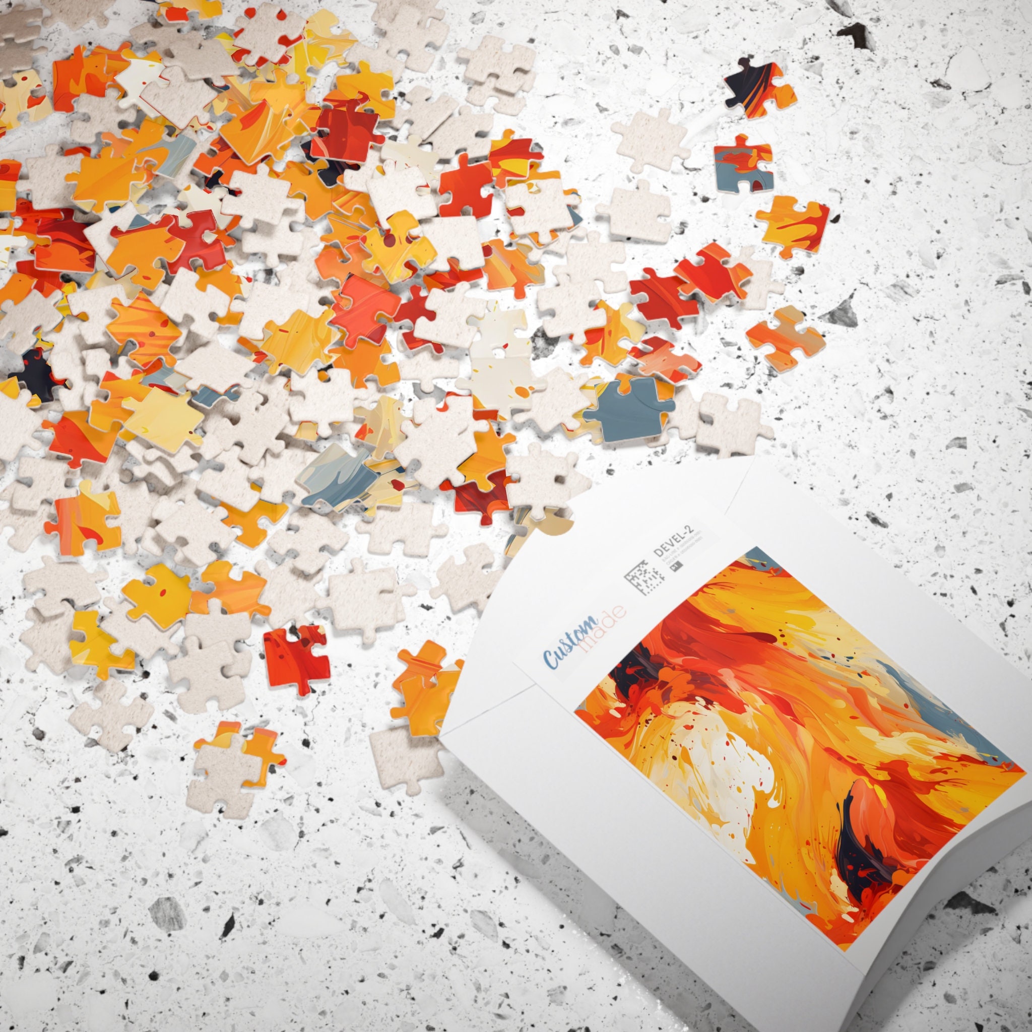 Bright Orange Blue Red Painting Desktop Phone Colourful Digital Paper ...