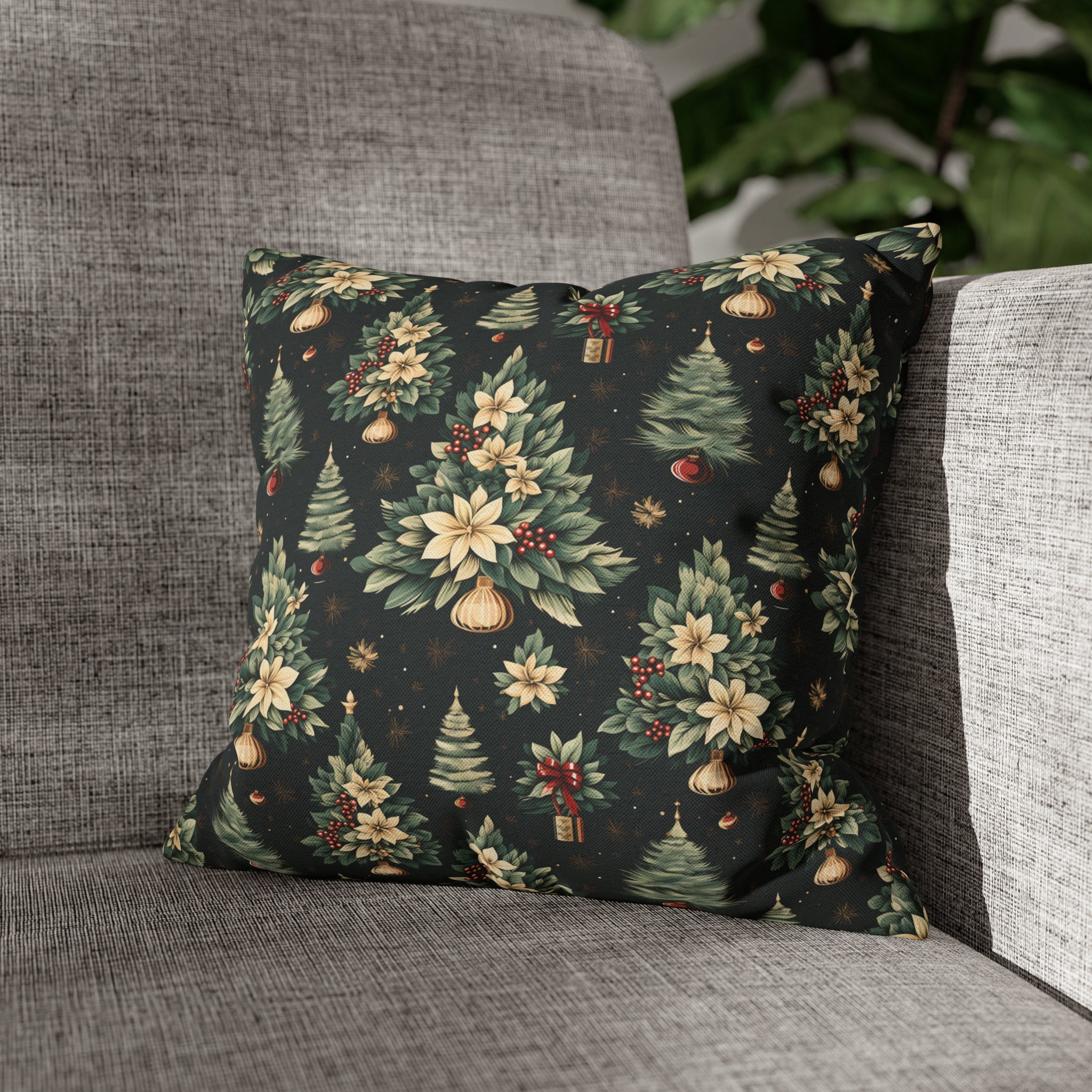 Christmas Tree Digital Paper Seamless Pattern Christmas Wallpaper ...