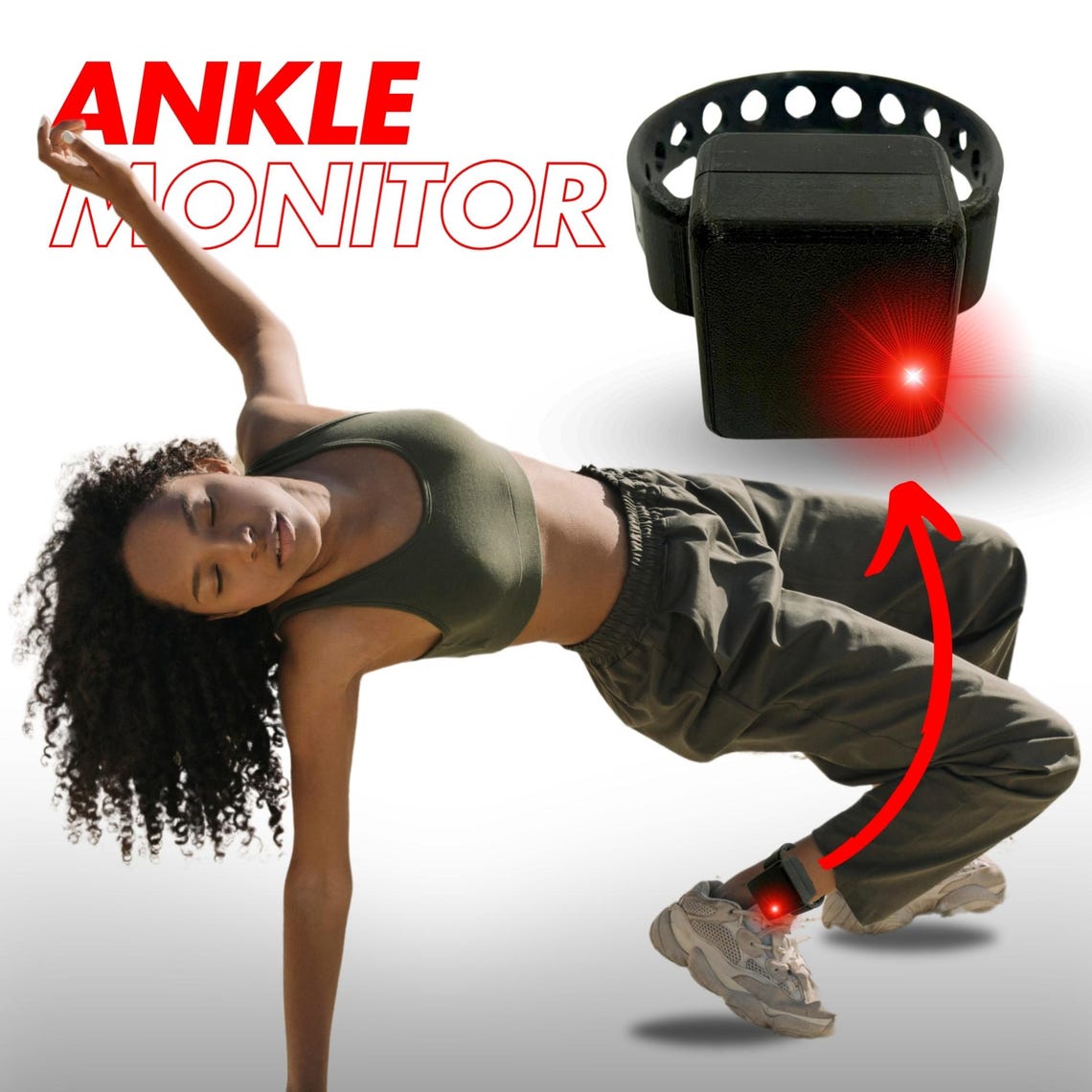 Ankle Monitor Flashing Light Ankle Monitor, Ankle Monitor Prop, Fake ...
