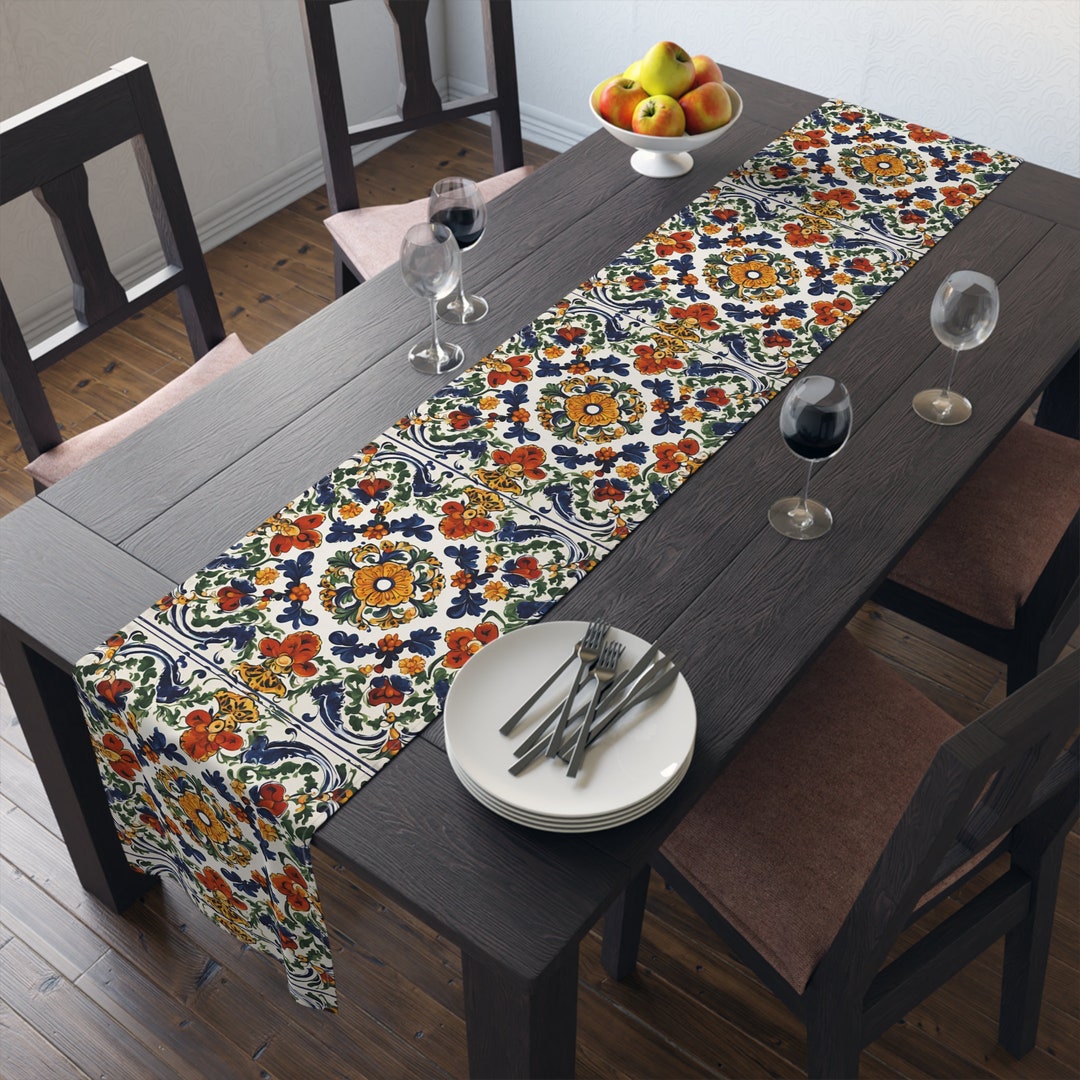 Talavera Table Runner, Table Runner, Long Table Runner, Lovely Home ...