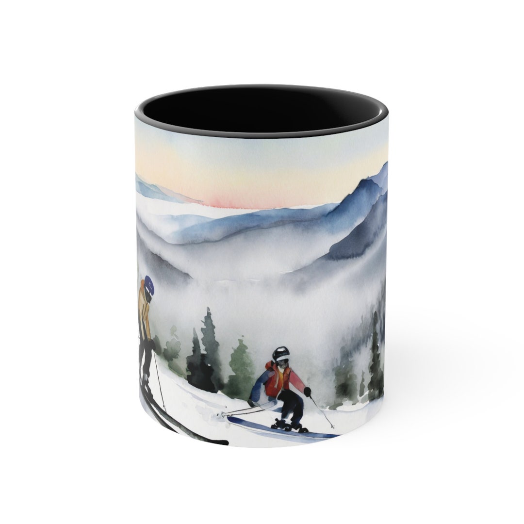 445. Coffee Mug, Tea Mug, Vintage, Ski, Skiing, Mountain, Winter, Snow ...