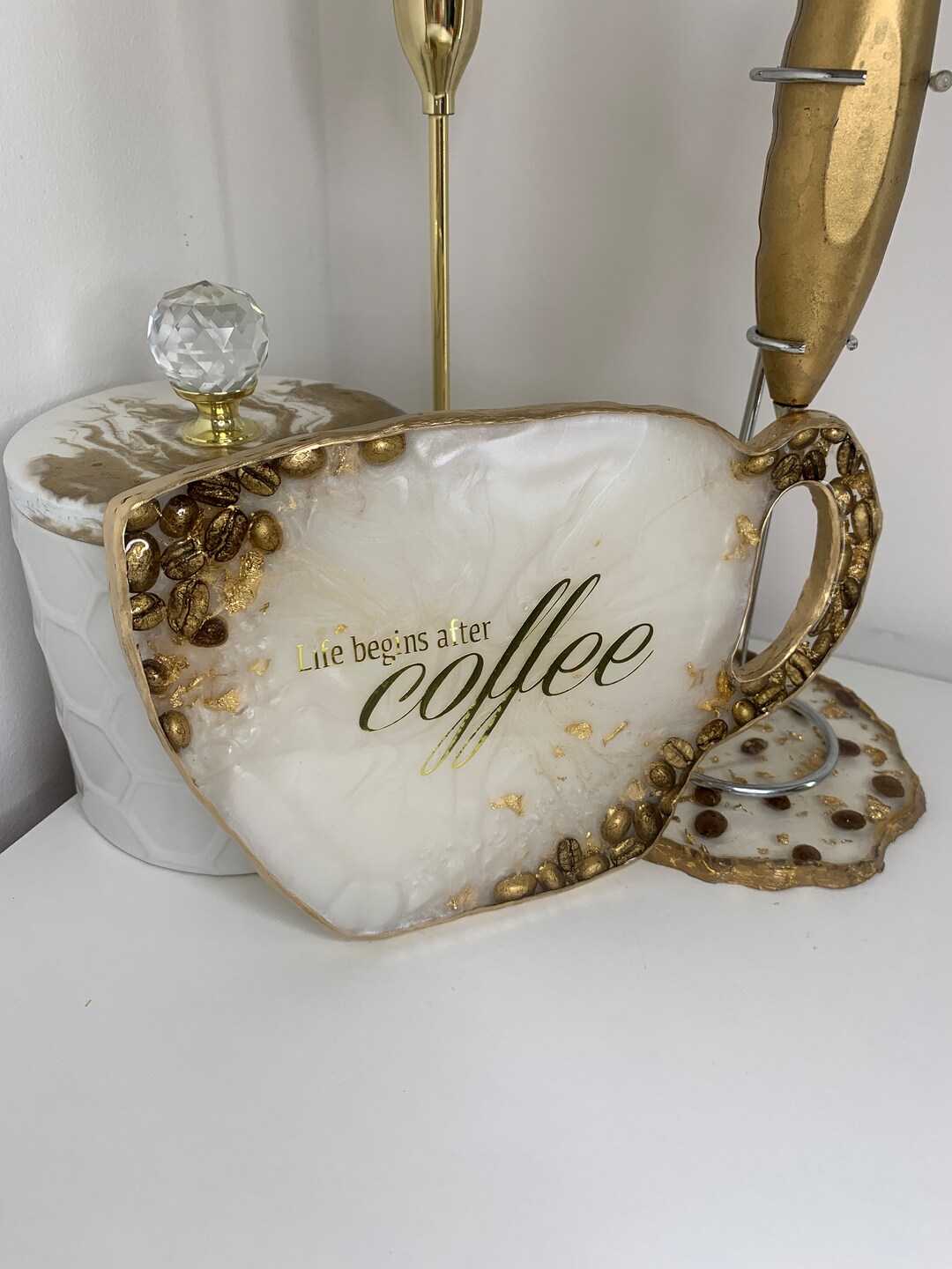 MEDIUM Resin Coffee Mug Coaster. 5/8 Inch - Etsy