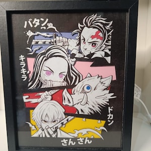 Demon Slayer Nezuko Led Frame - Etsy