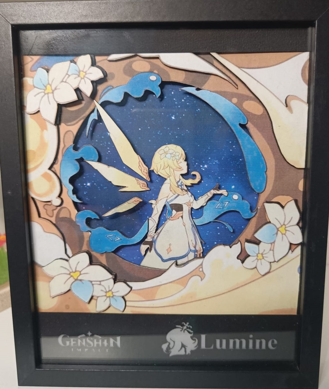 Lumine Lightbox Genshin Impact - Handmade Anime Frame With Night Sky ...