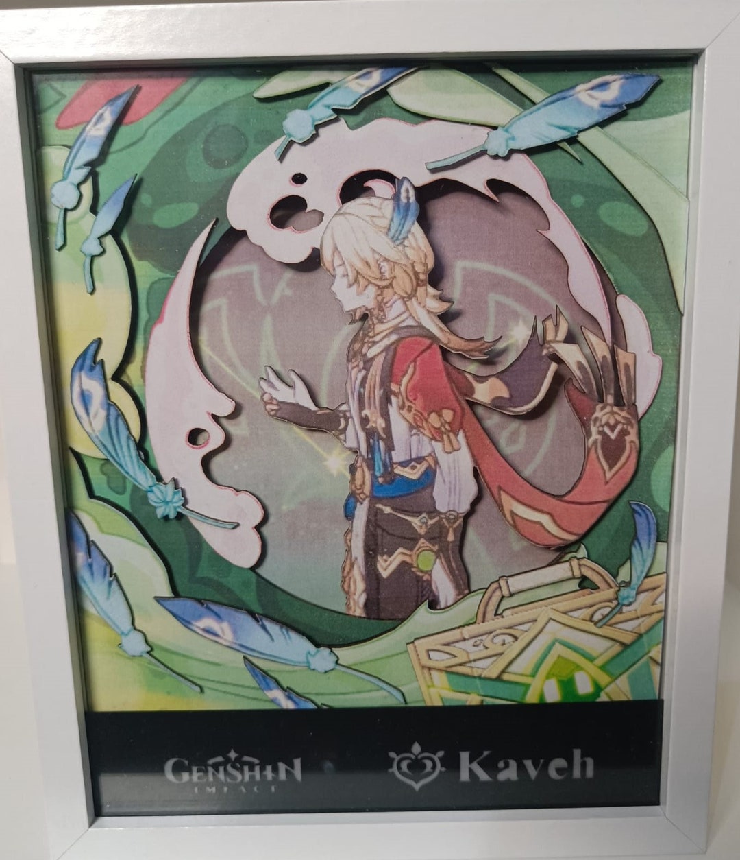 Genshin Impact Lightbox – Kaveh Dendro Design – Handmade LED Shadowbox ...