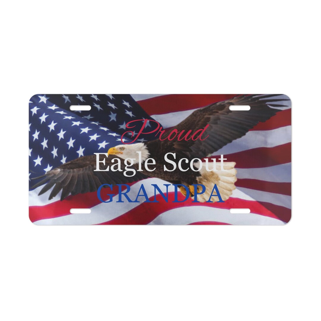 Eagle Scout Grandpa, Proud Eagle Scout License Plate, Vanity Plate - Etsy